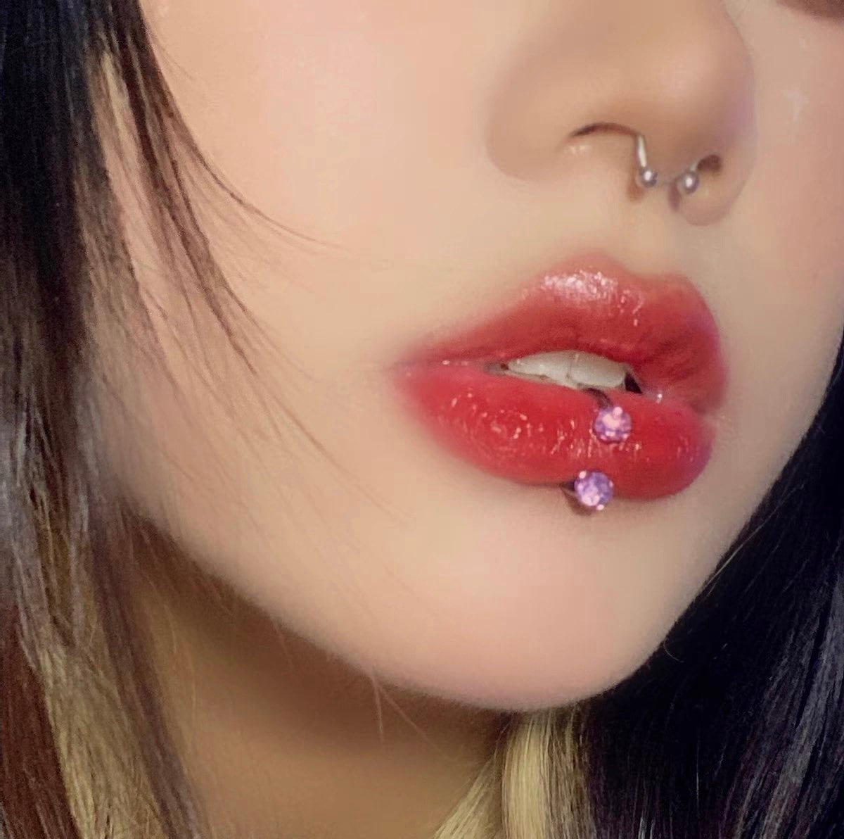 Lip Piercing Diamond Stud