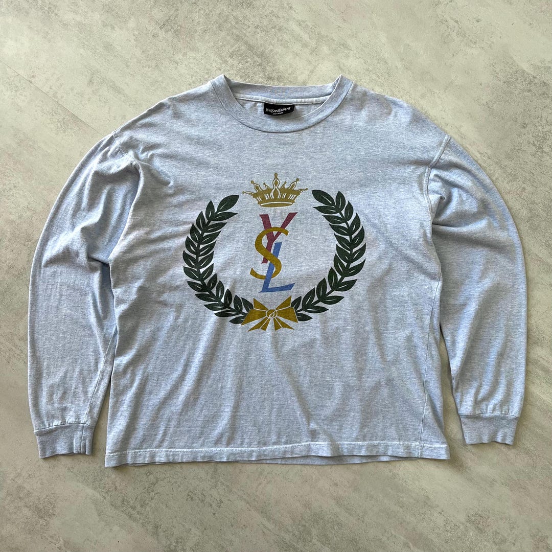 YSL RARE 1990s Heavyweight Long-sleeves T-shirt (M) - Etsy