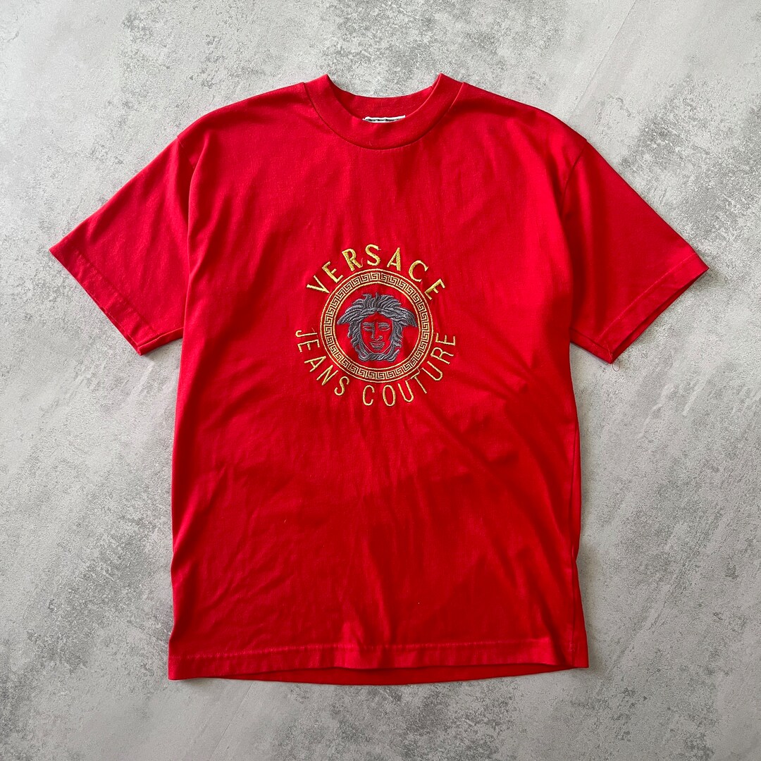 Versace RARE 1990s Heavyweight Spellout T-shirt - Etsy