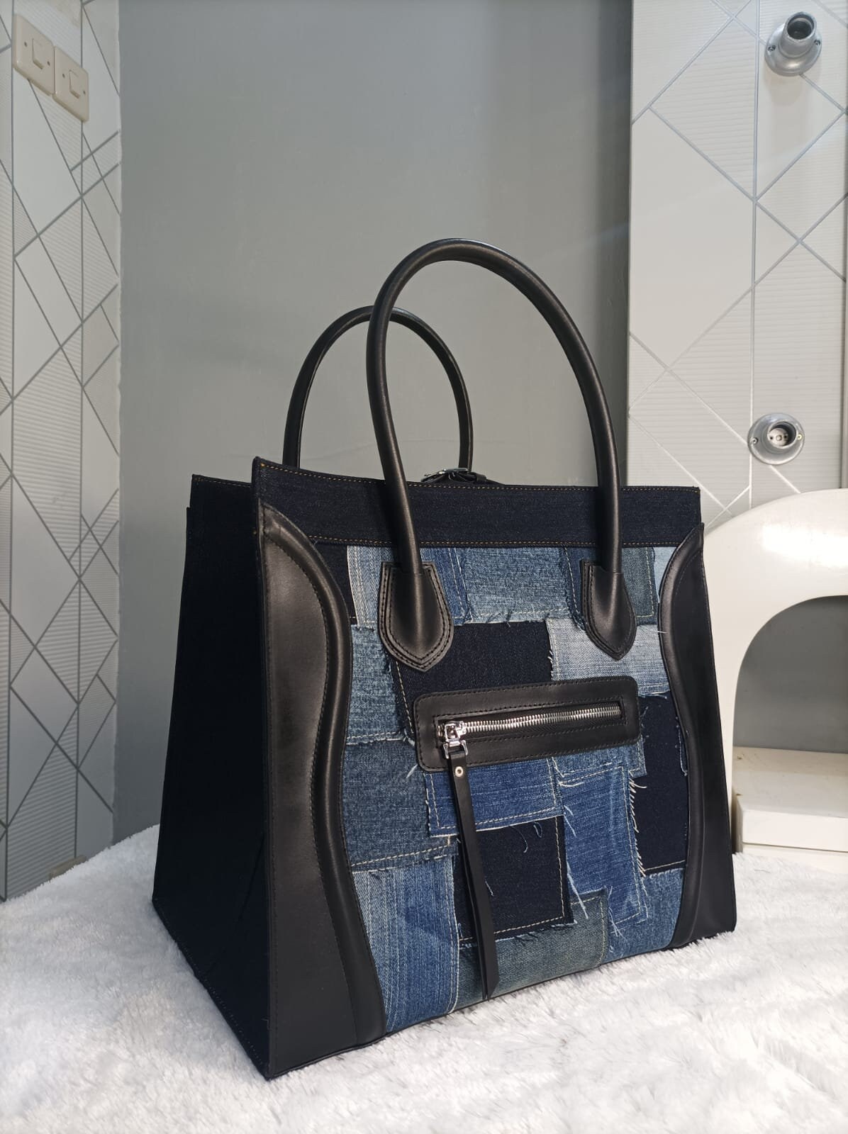 Denim Handbags for Women, Handmade Jeans Bag, Denim Crossbody Bag ...