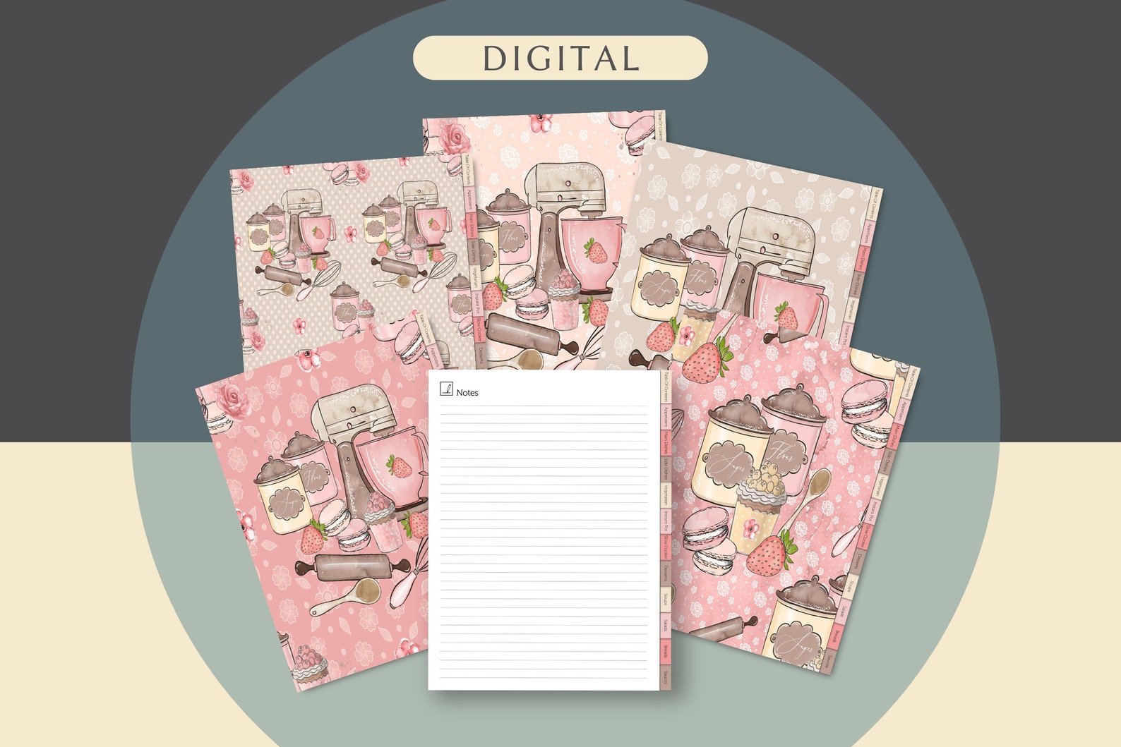Digital Cookbook for Goodnotes, Digital Recipe Book With Recipe Cards ...