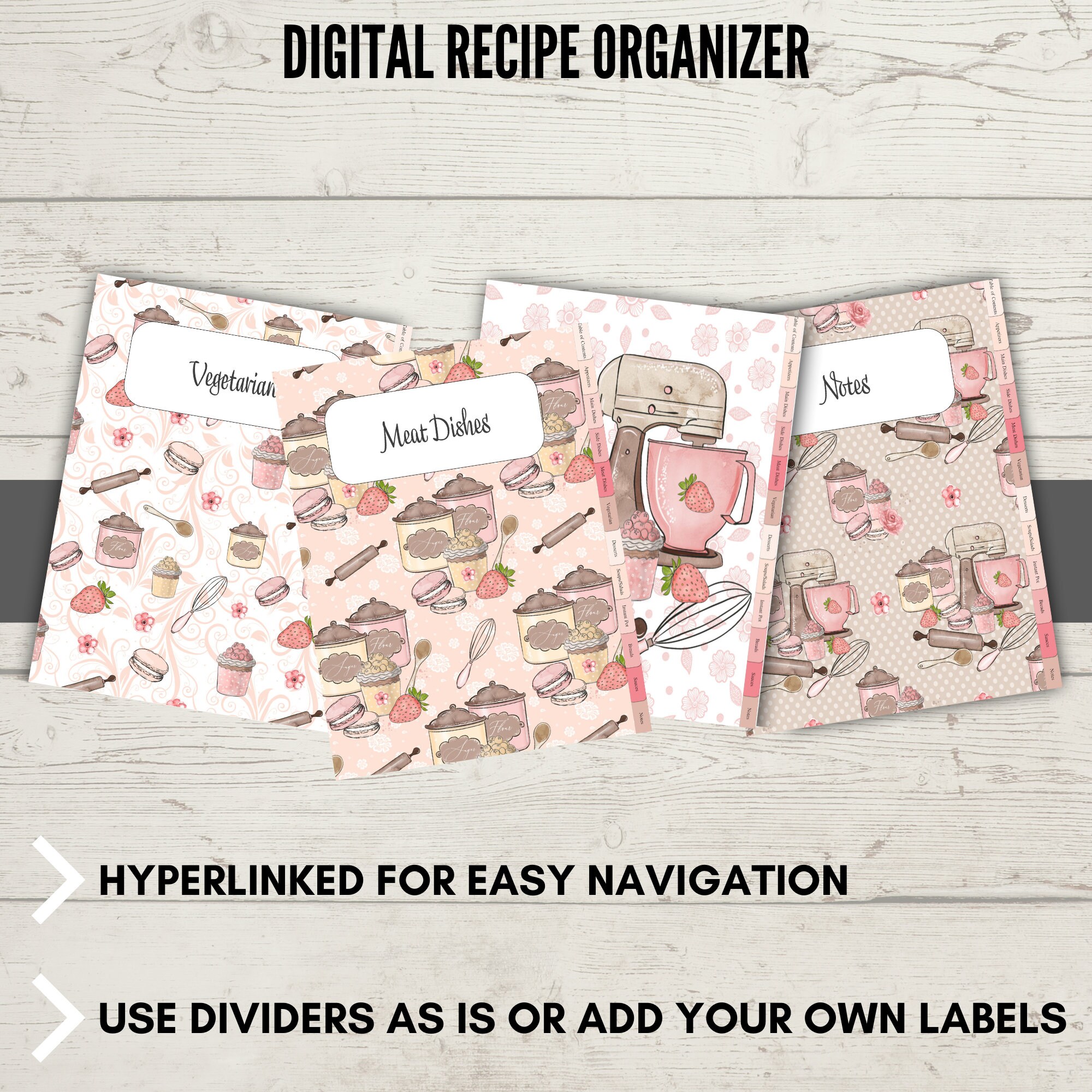 Digital Cookbook for Goodnotes Digital Recipe Book With - Etsy