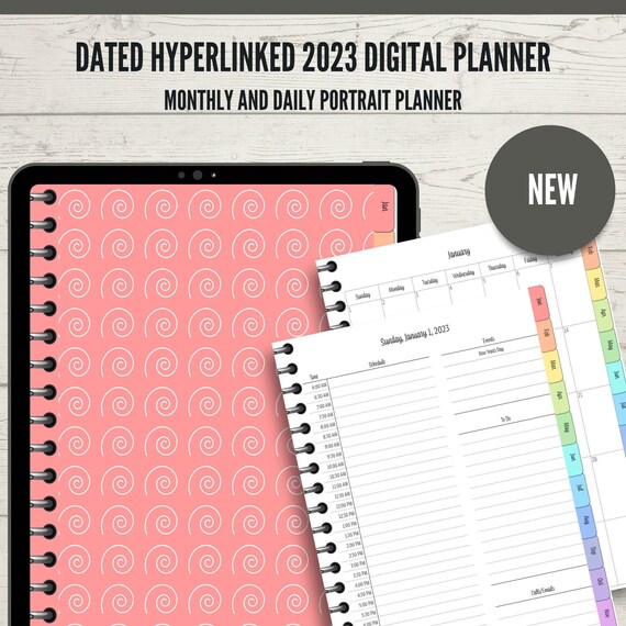 Dated Digital Planner 2023 Cute Digital Planner Goodnotes - Etsy