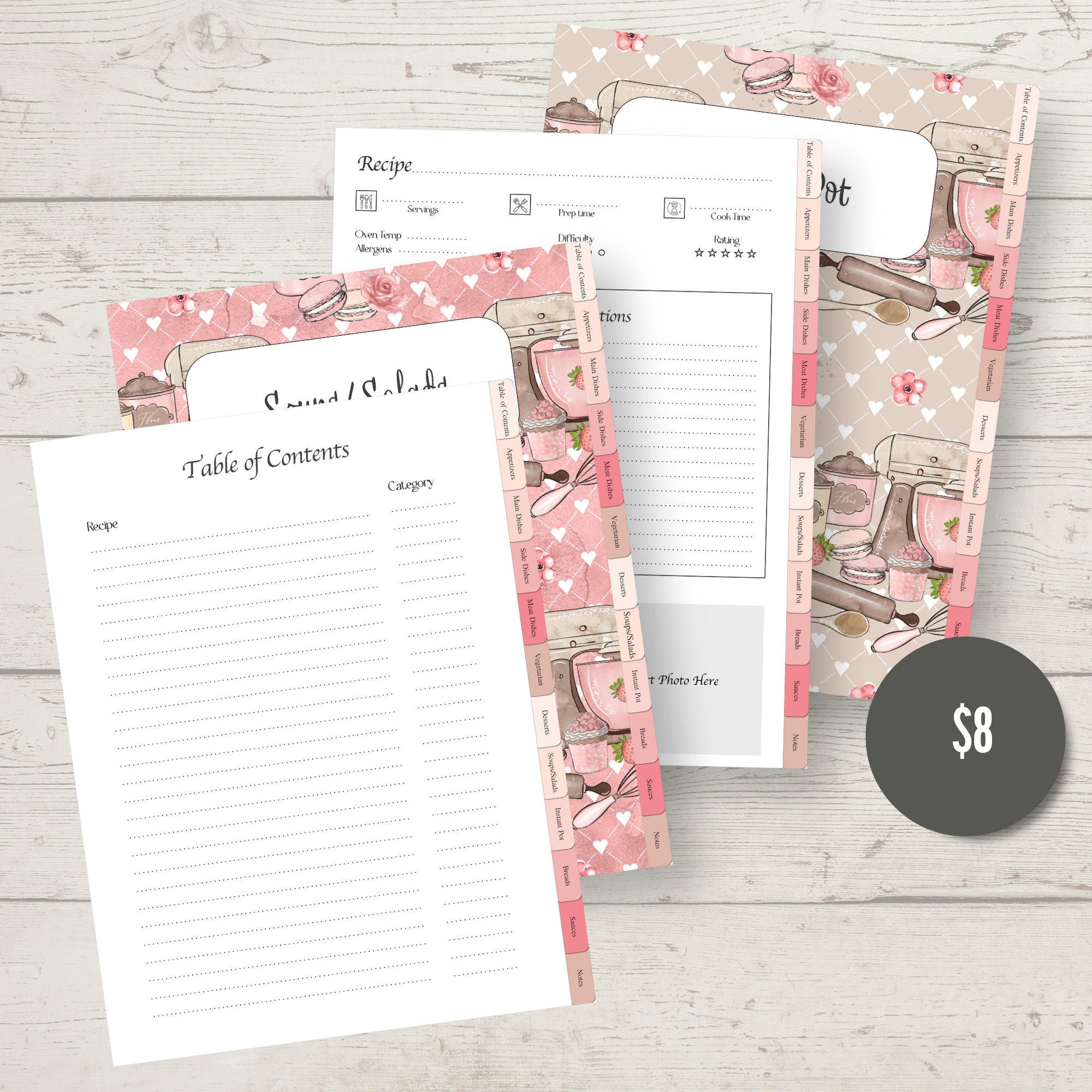 Digital Cookbook for Goodnotes Digital Recipe Book With - Etsy