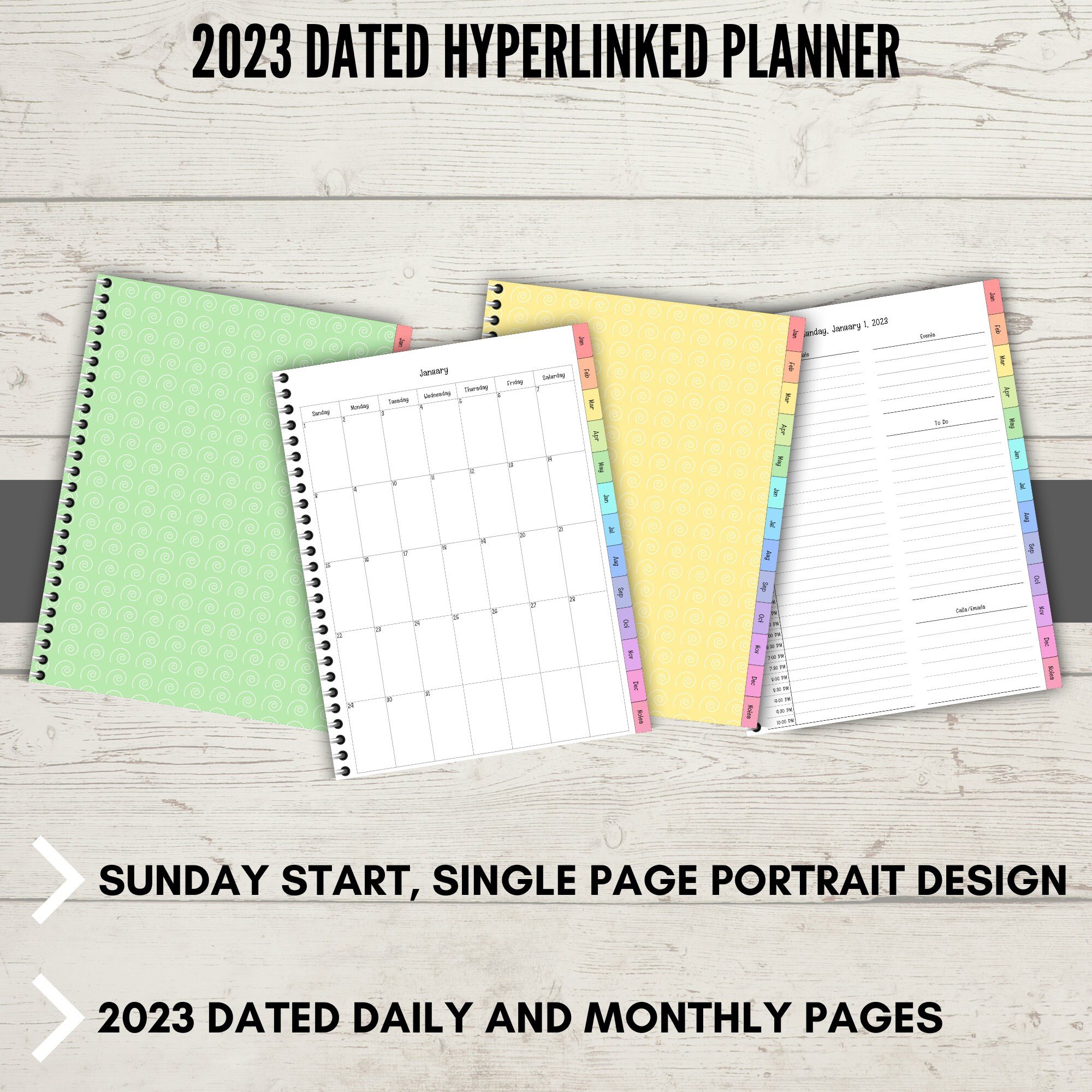 Dated Digital Planner 2023 Cute Digital Planner Goodnotes - Etsy