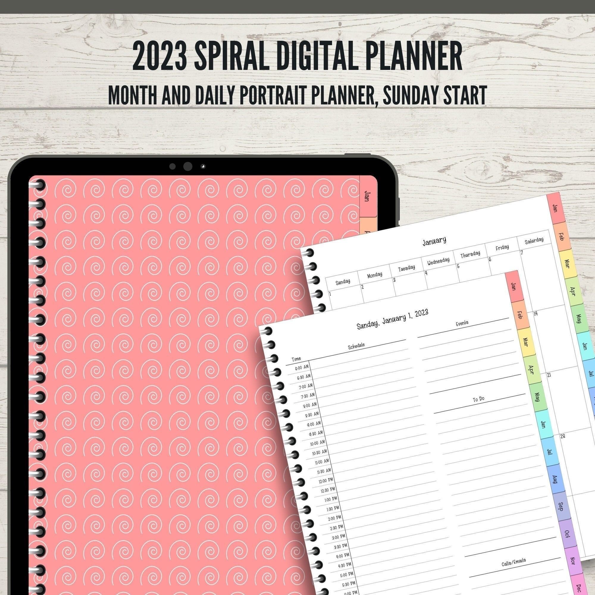 Dated Digital Planner 2023 Cute Digital Planner Goodnotes - Etsy