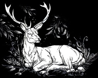 Magic Forest Drawing - Etsy