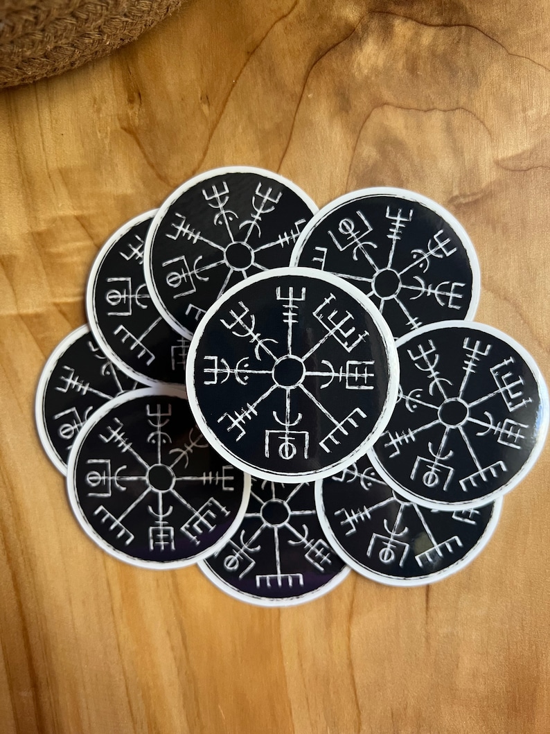 Vegvisir Vinyl Sticker | Nordic Compass Decal | Laptop | Water Bottle ...