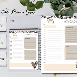 Printable Leopard Daily Weekly Monthly Planner Sheets A4,a5,letter,half ...