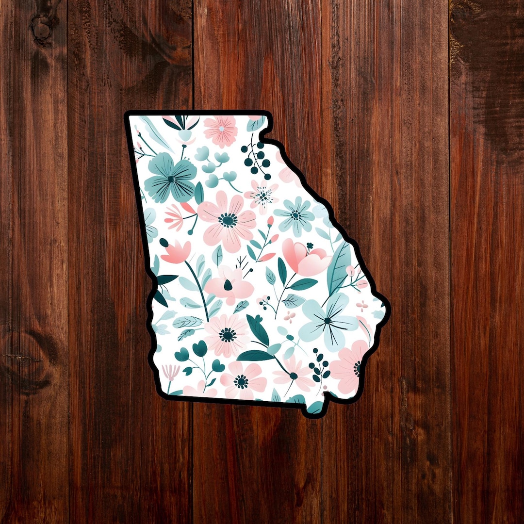 Georgia Sticker Georgia State State Sticker for Water Bottle, Laptop ...