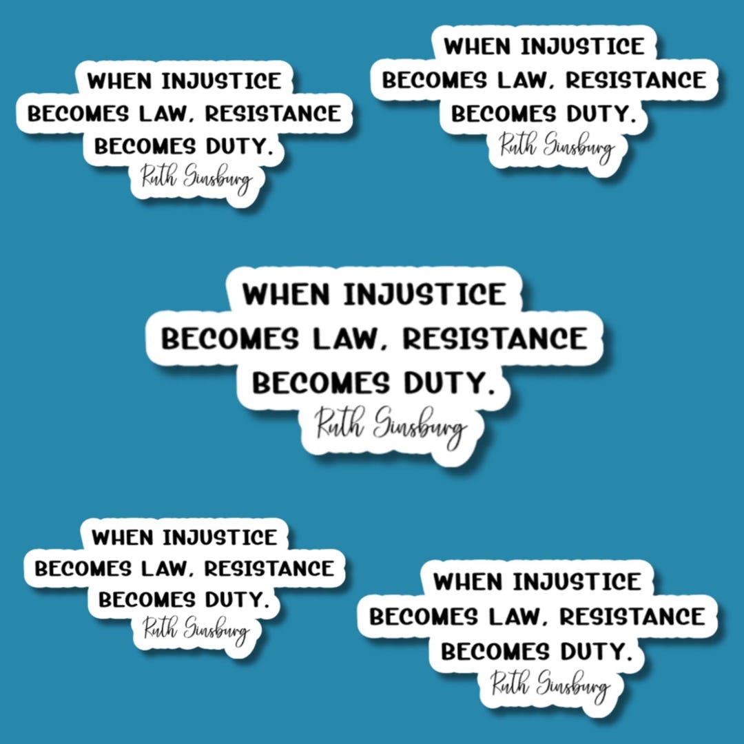 RBG Quote Sticker: Feminist Vinyl Decal - Laptop, Water Bottle - Etsy