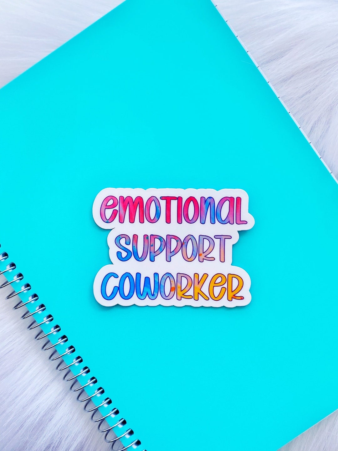 Emotional Support Coworker Vinyl Sticker Gift for Coworker Funny Gift ...