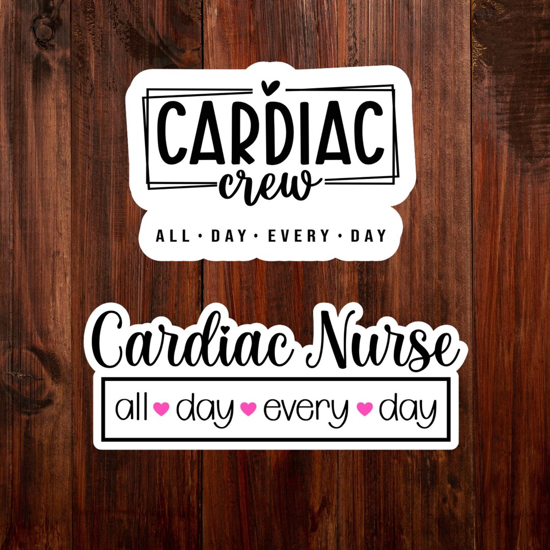 Cardiac Crew Sticker Cardiac Nurse Sticker Sticker for Water Bottle ...