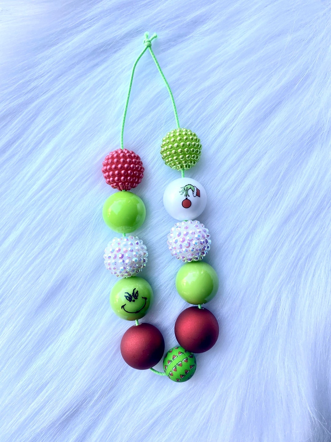 The Grinch Red and Green Rearview Mirror Charm Christmas Car - Etsy