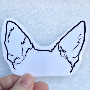 Custom Dog Ears Vinyl Sticker, Waterproof Sticker, Dog Mom, Dog Ears ...