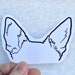 Custom Dog Ears Vinyl Sticker, Waterproof Sticker, Dog Mom, Dog Ears ...