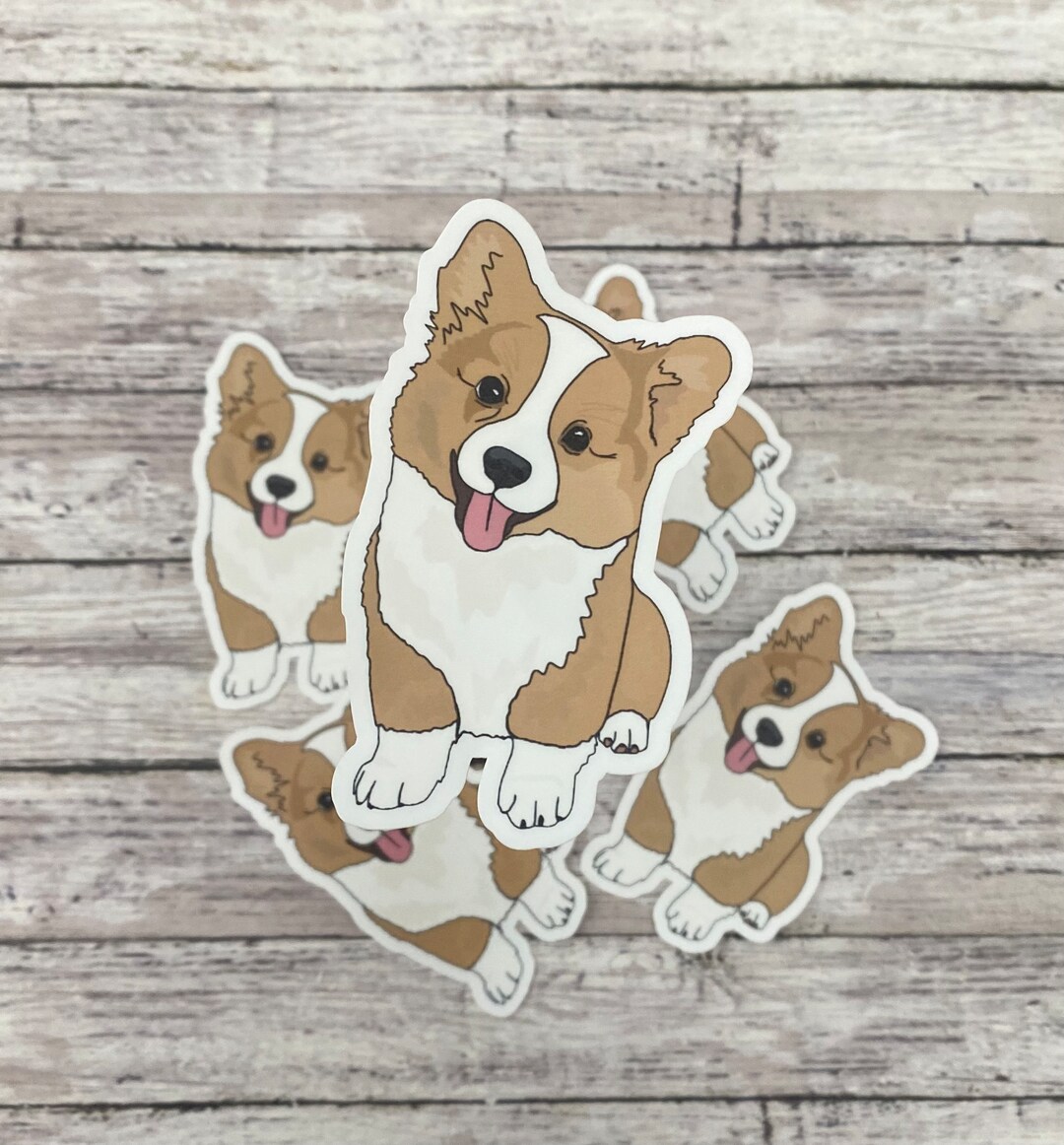 Corgi Puppy Waterproof Sticker, Corgi Mom, Corgi Sticker, Dog Mom ...