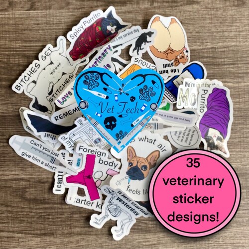 Veterinary Professionals Sticker Pack Vet Tech Stickers - Etsy