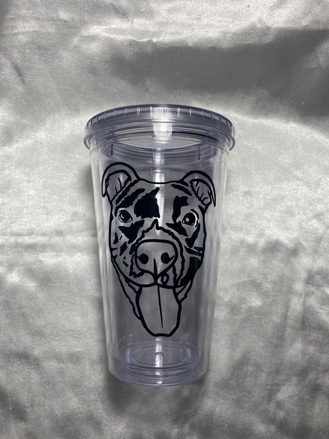 Personalized Pet Portrait Cup, Pet Portrait Vinyl Cup, 16 Oz Insulated ...