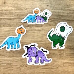Spooky Dinos Halloween Sticker Pack, Dinosaur Halloween Sticker Pack ...