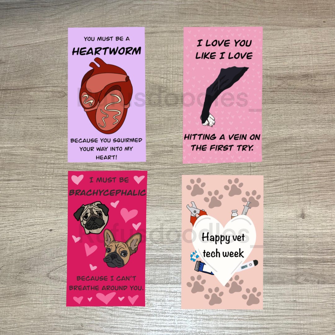 Veterinary Thank You Cards, Printable Vet Tech Week Cards, Digital ...