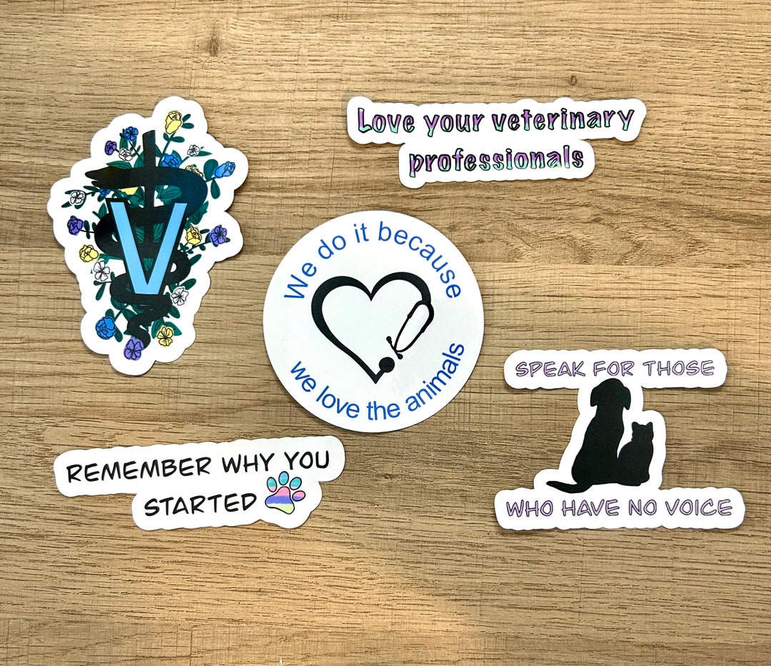 Quote Veterinary Sticker Pack #2, Gifts for Vet Tech Week 2024, Vet ...