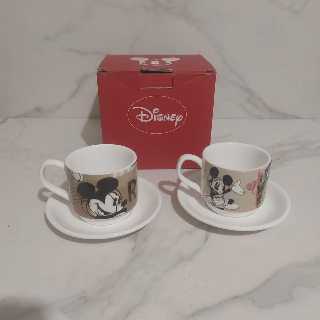 Disney Egan Mickey Mouse Rome Cups & Saucers Set W/ Original Box - Etsy