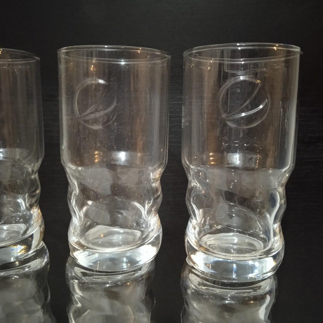 Vintage Pepsi 0.20l Glasses, Collectible Glassware, Set of 6, Pepsi ...