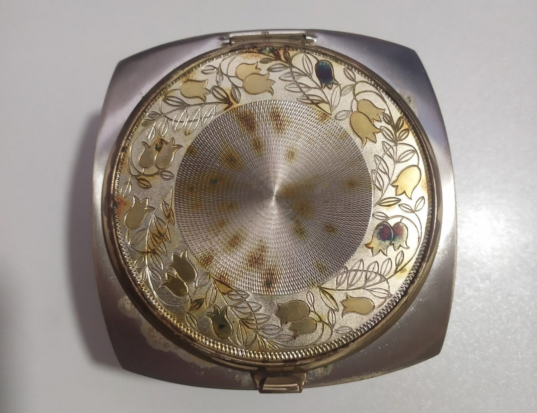 Music Powder Box, Vintage Powder Box, Antique Powder Box, Music Box ...