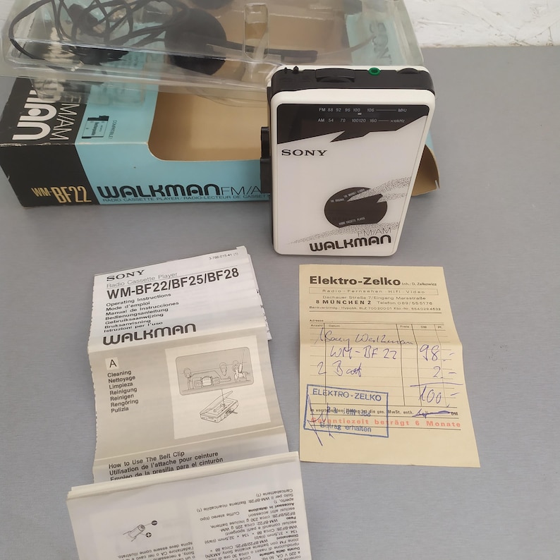 Vintage Sony Walkman WM-BF22, Complete Set W/ Box & Headset, Serviced ...
