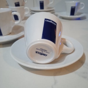 Lavazza Espresso Cup Set, Collectible Coffee Cups & Saucers, Set of 2 ...