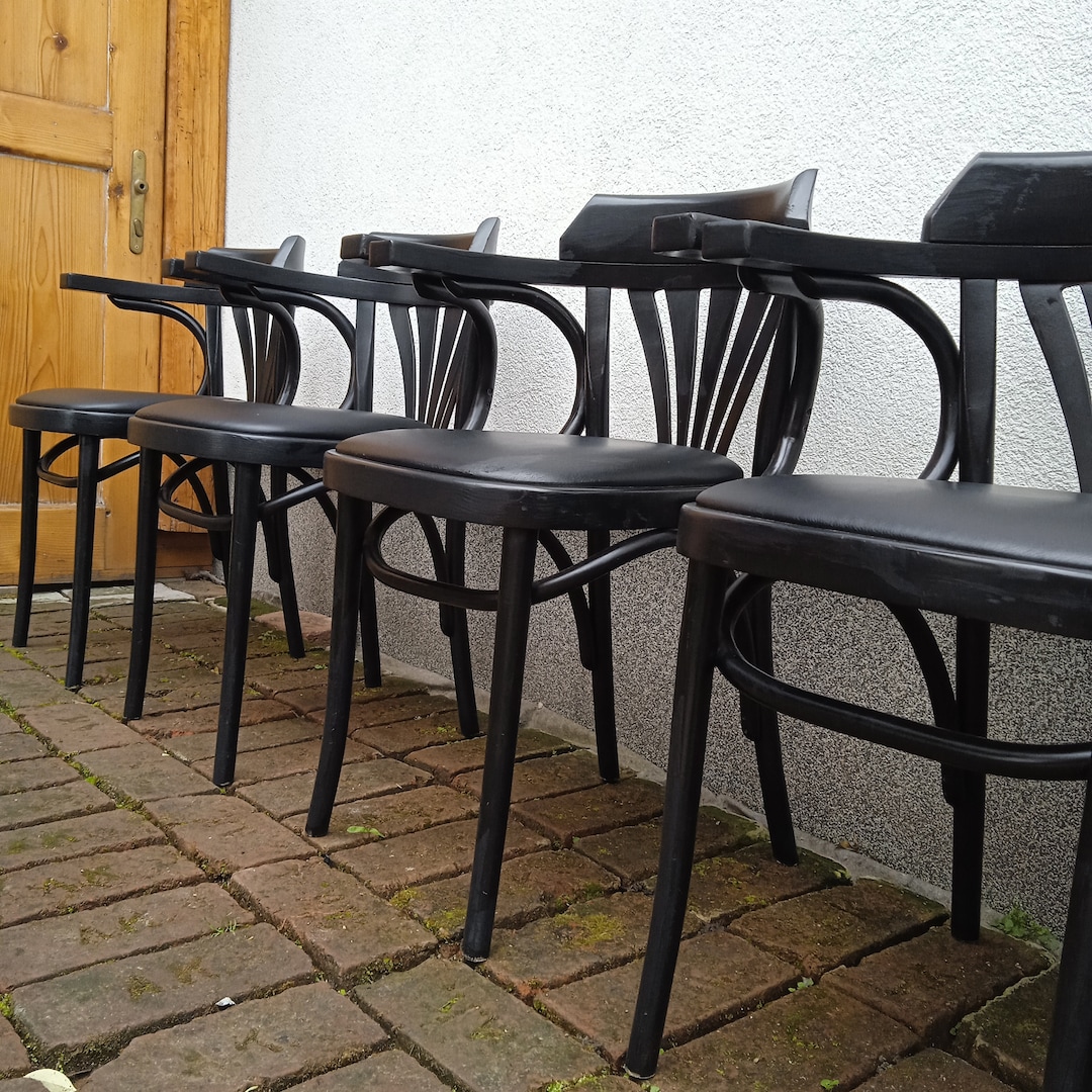 French Bistro Chairs, Vintage Wooden Pub Chairs, Kitchen Chairs, Café ...