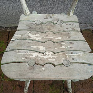 Antique Rustic Primitive Hand-painted Wooden Chair, Vintage Wooden ...