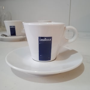 Lavazza Espresso Cup Set, Collectible Coffee Cups & Saucers, Set of 2 ...