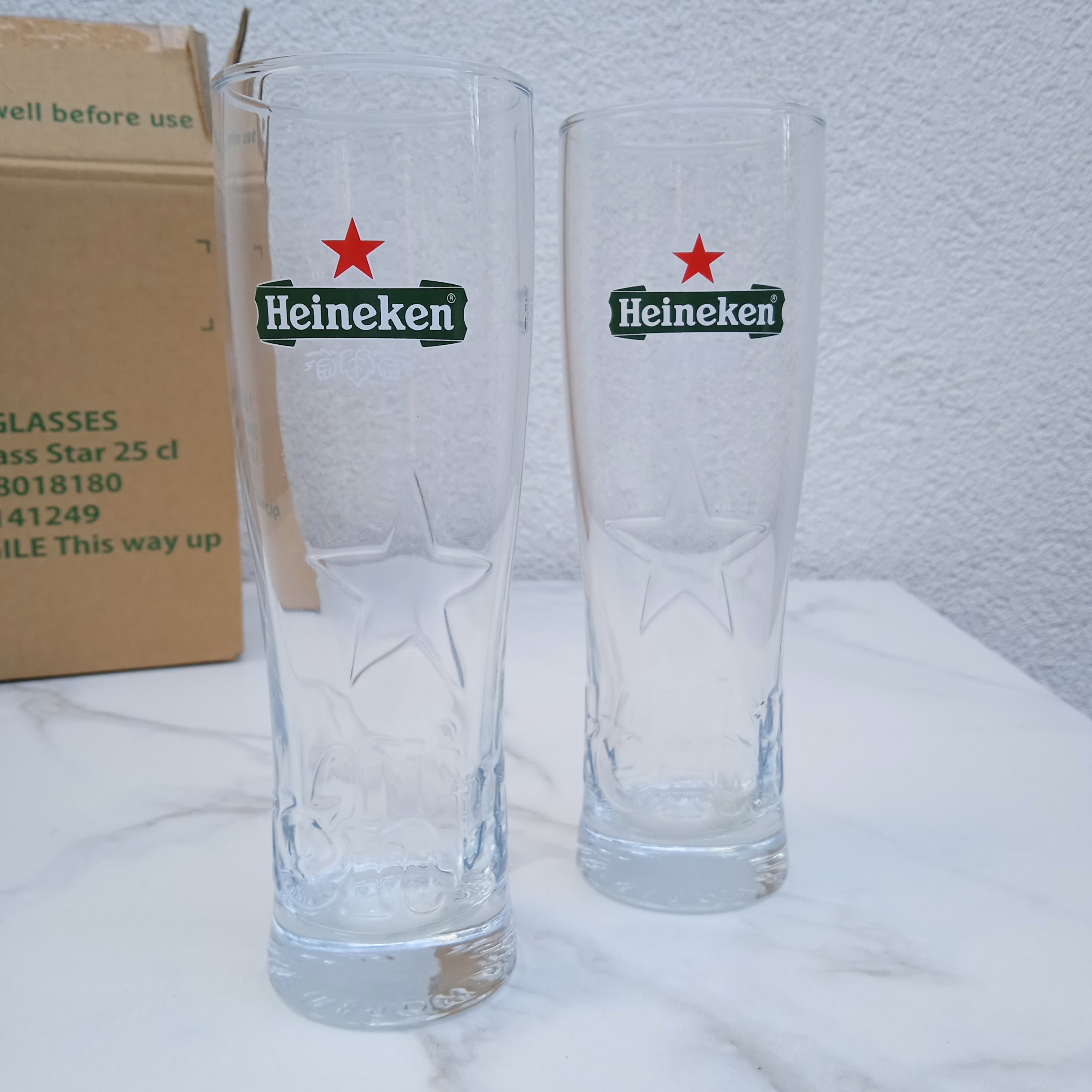 Set of 6 Vintage Heineken Beer Glass Never Used Original - Etsy