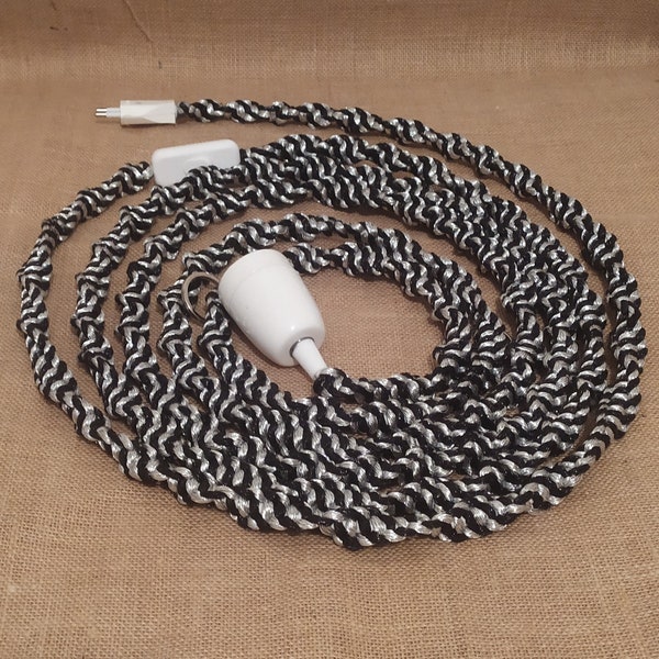 Black Rope Pendant Light - Etsy