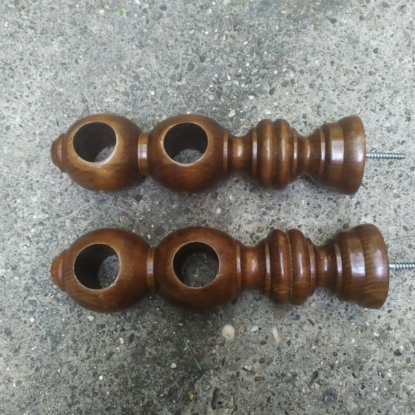Wood Curtain Double Rods - Etsy