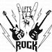 Let's Rock SVG, Lets Rock PNG, Rock and Roll PNG, Rock Guitar, Music ...