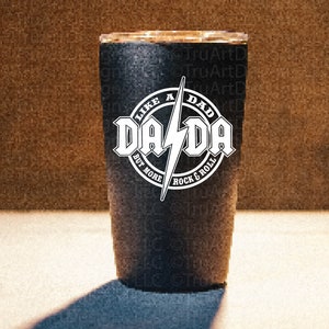 Dad SVG, Dada Rock and Roll Dad PNG, Rock Guitar, Music, Dad Rocks ...