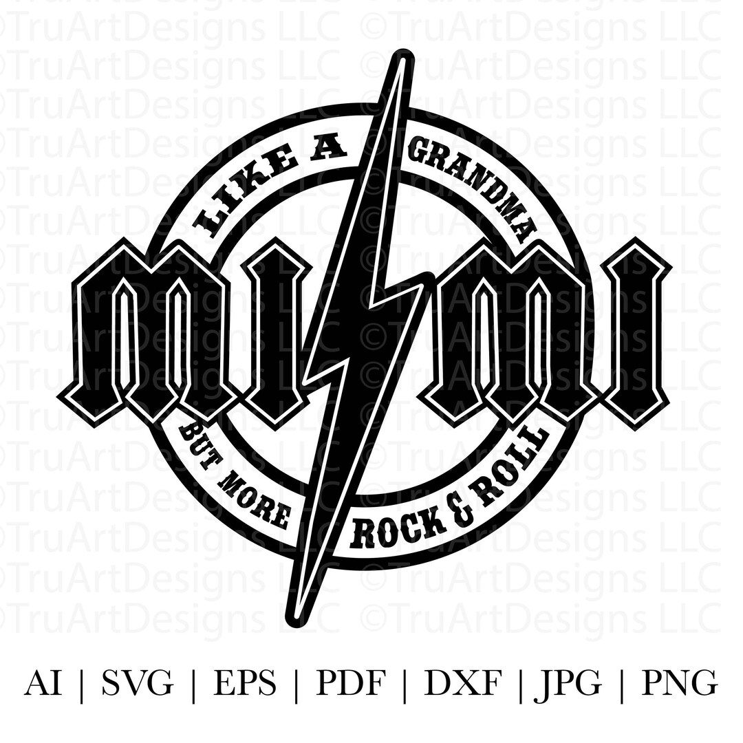 Mimi Svg, Rock and Roll Mimi Design, Mother's Day Tshirt PNG, Best ...