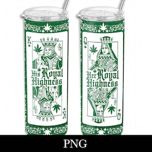 20oz Skinny Tumbler Designs, Weed Tumbler Bundle, His and Her Royal ...