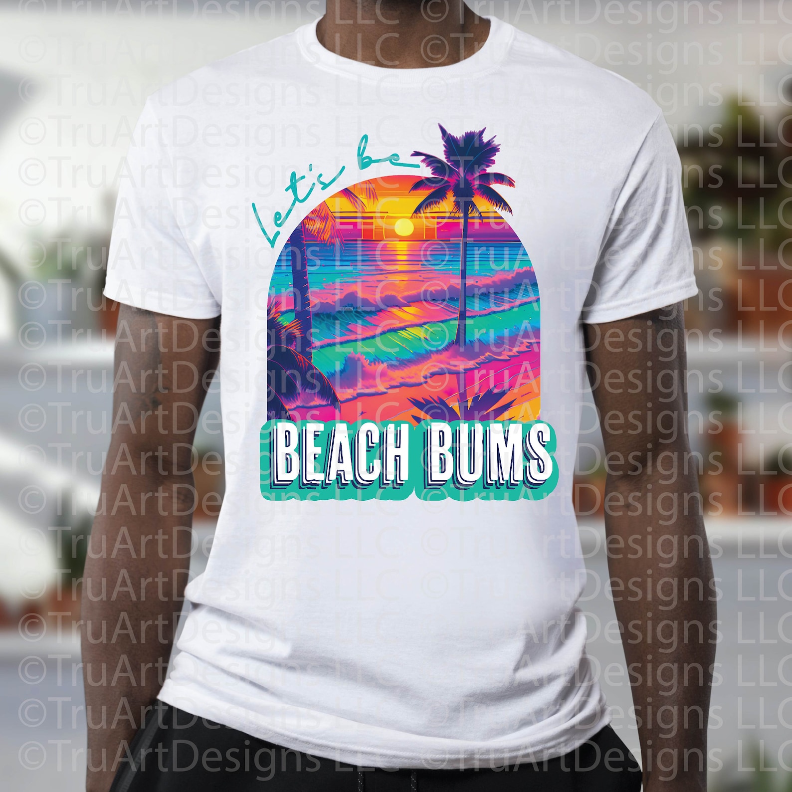 Retro Neon Beach Bums Png, Summer Png, Ocean and Beach Sublimation Png ...