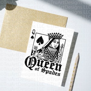 Queen of Spades Svg, Queen Png, Royal Svg, Queen of Spades Png, Mother ...