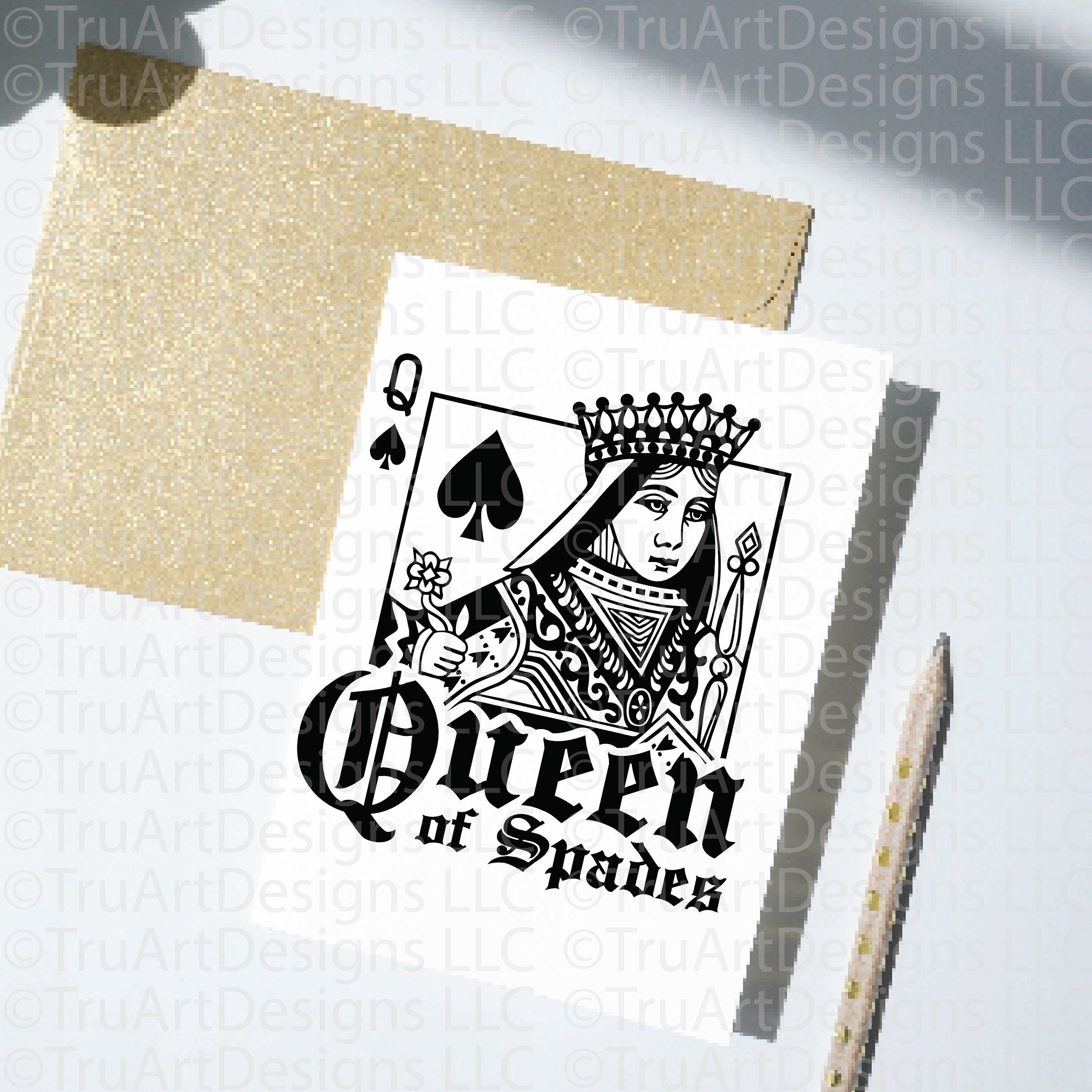 Queen of Spades Svg Queen Png Royal Svg Queen of Spades - Etsy Canada
