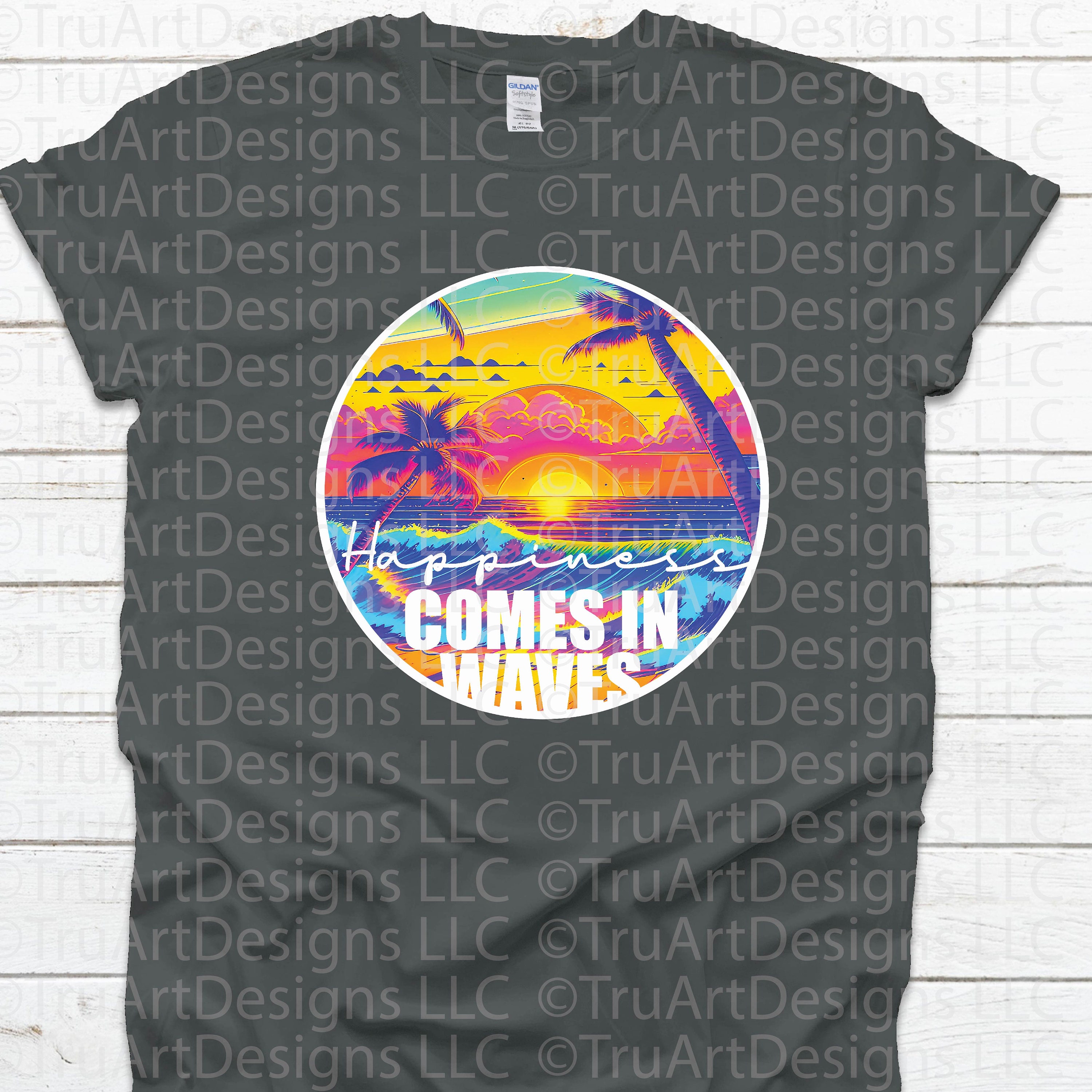 Summer Png Happiness Comes in Waves Png Beach Sublimation - Etsy