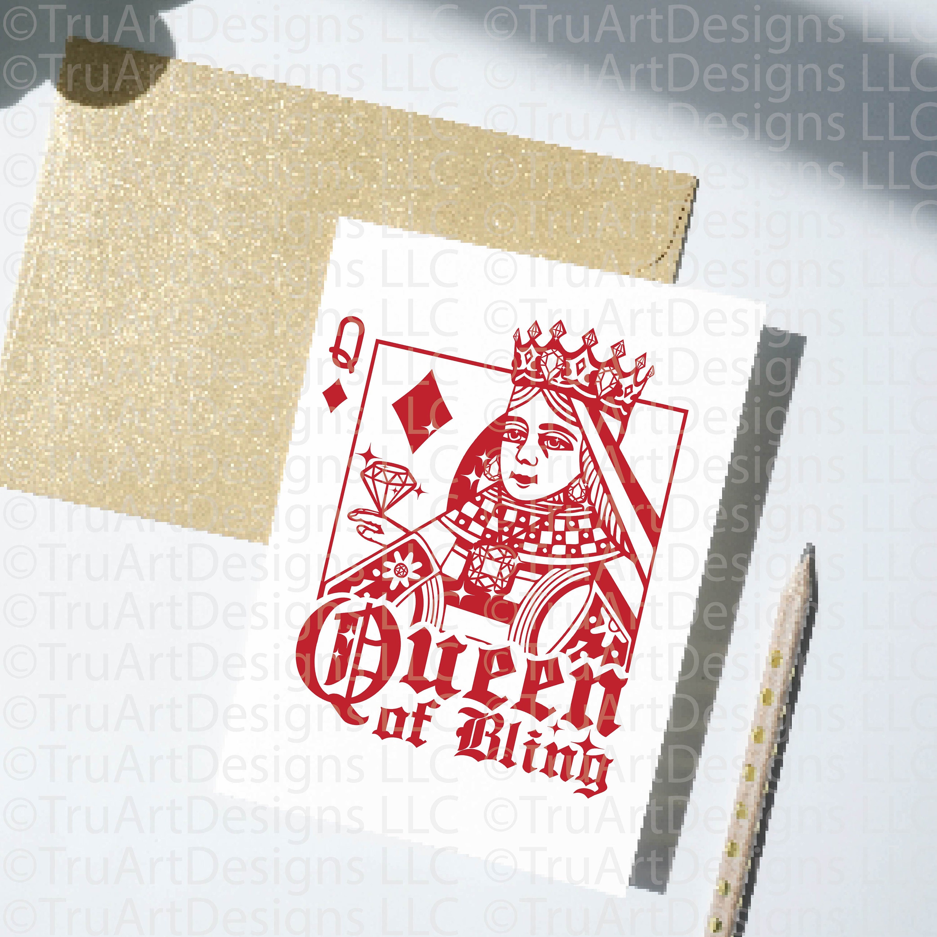 Queen of Bling Svg, Queen Png, Queen Svg, Queen of Diamonds Png, Mother ...