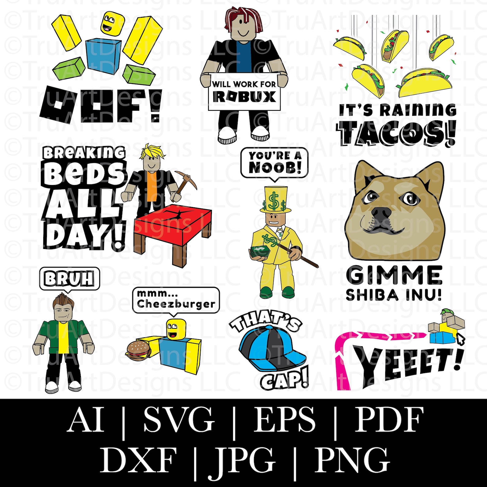 Roblox SVG 10 Pack Bundle Roblox PNG SVG Bundle Kid Gaming - Etsy