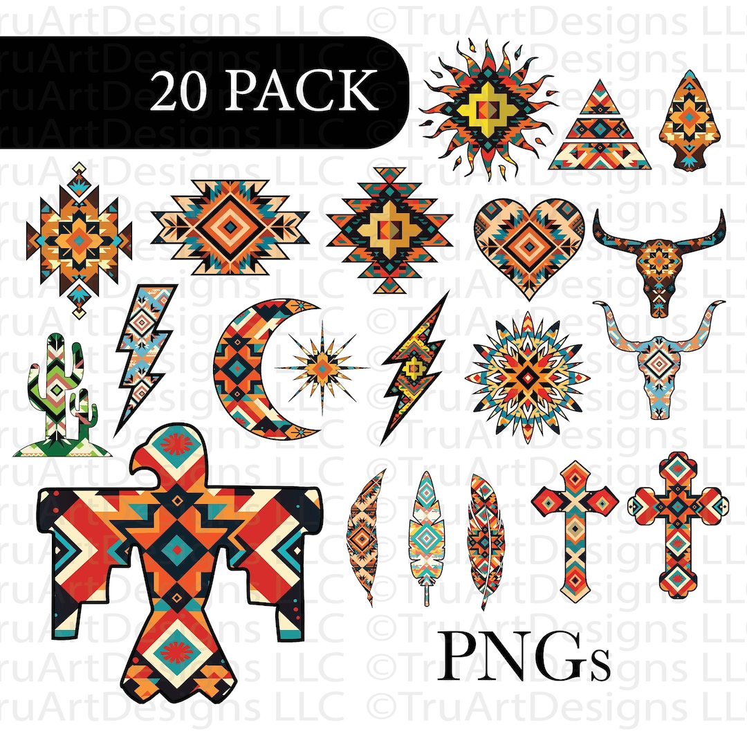 Aztec Pattern Sublimation Bundle, Southwest Pattern Pngs, Western Png ...