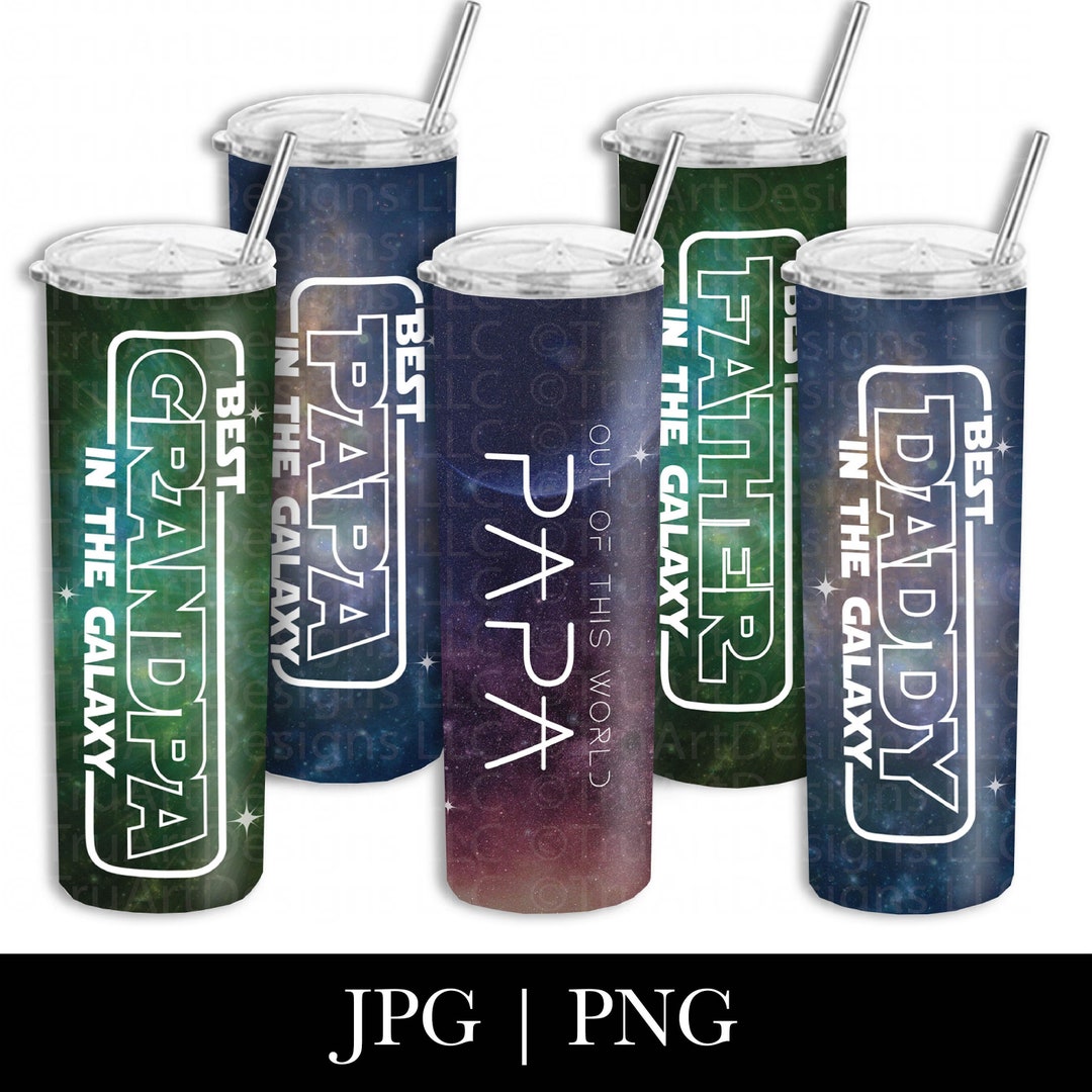 20oz Skinny Sublimation Dad and Grandpa Tumbler Bundle, Best Papa, Best ...