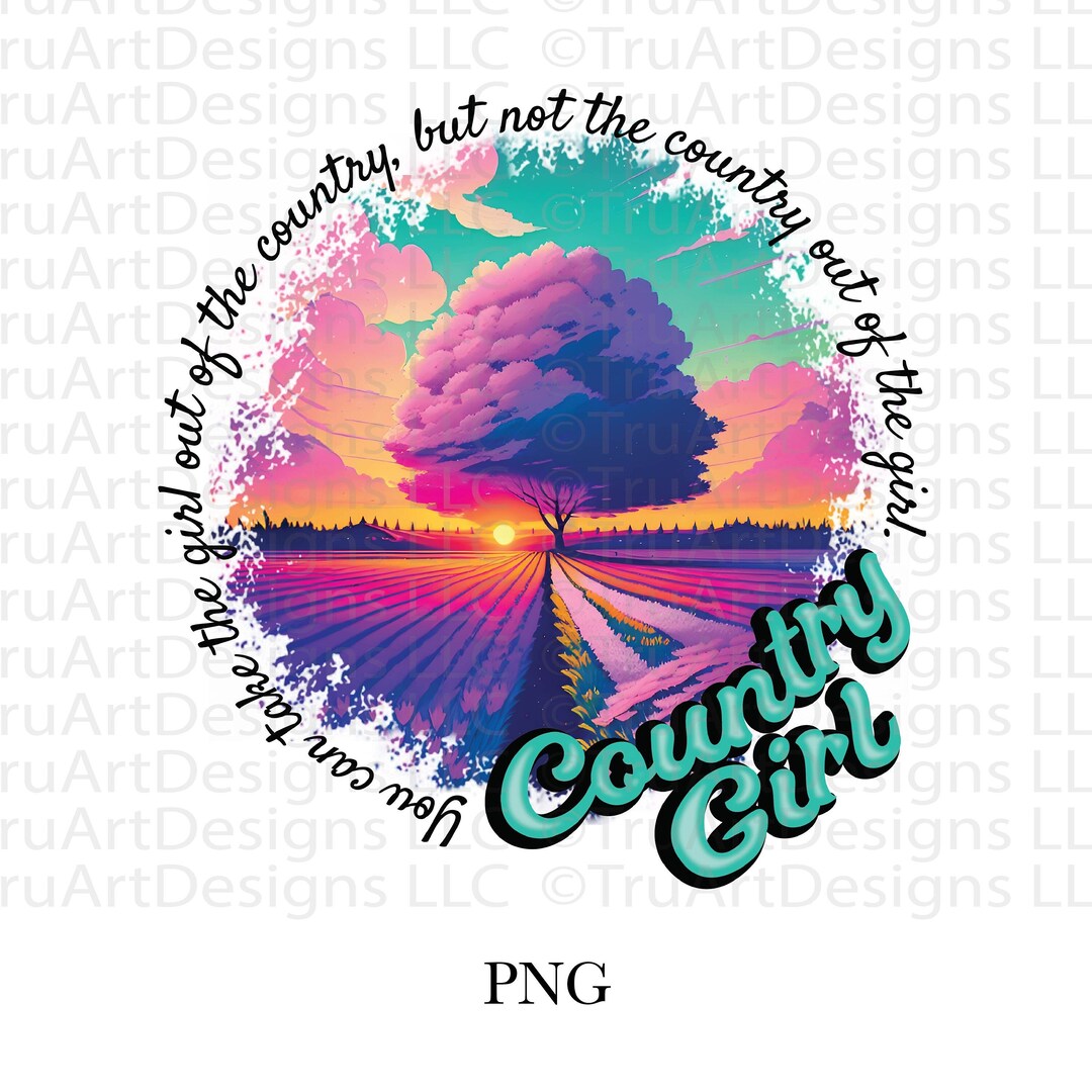 Country Girl PNG, Western Girl PNG, Country Places Sublimation Designs ...